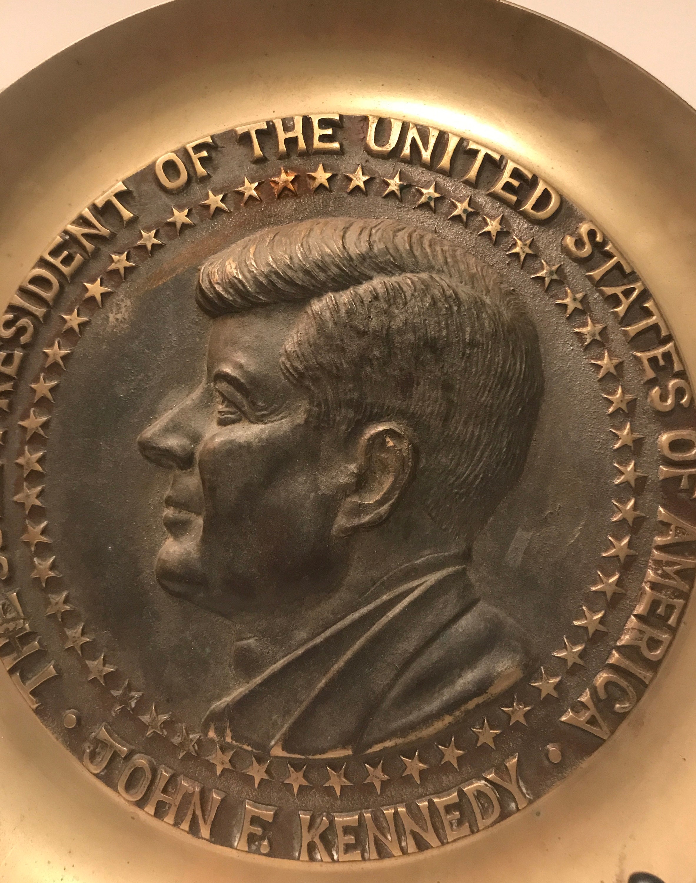 Vintage John F. Kennedy 35th President Commemorative Brass - Etsy