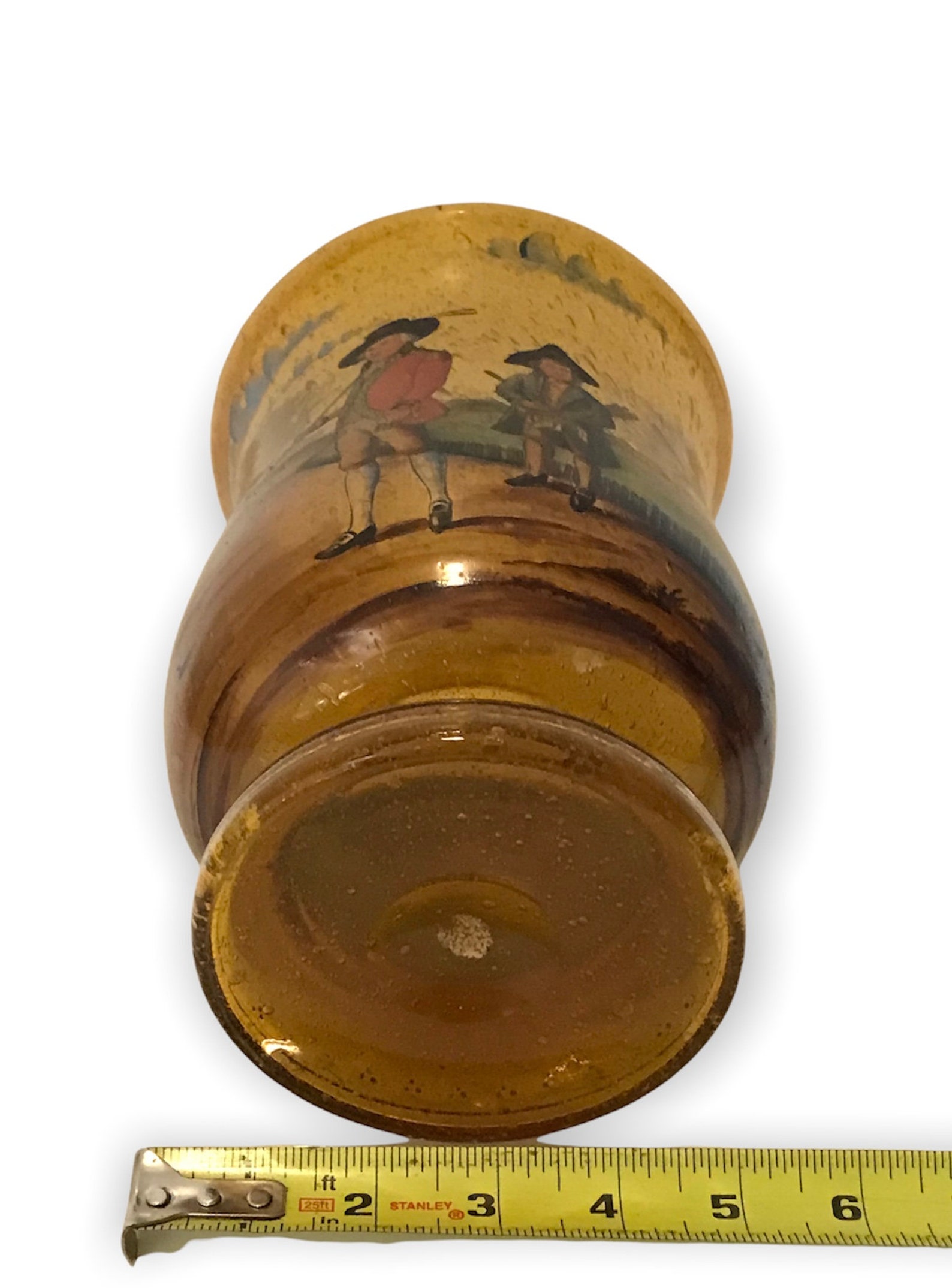 Antique Glass Vase Julius Muhlhaus With Painted Scene | Etsy