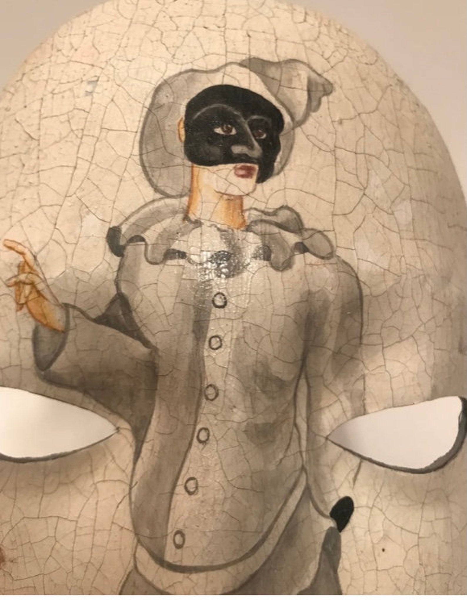 Pulcinella Play/theater Mask With Pulcinella Figure Painted on Front ...