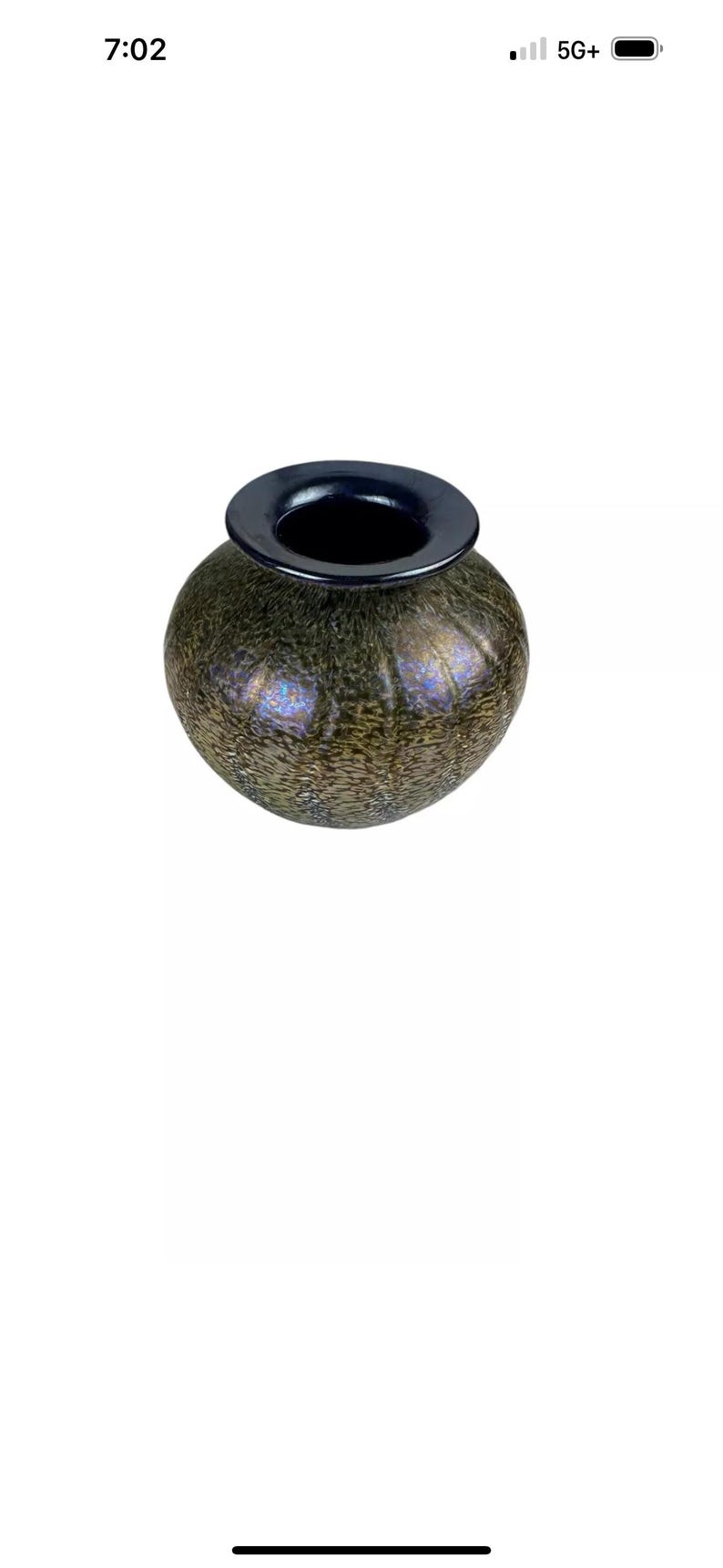 Vintage Stephen Fellerman Small Art Glass Vase Signed Numbered Dated ...
