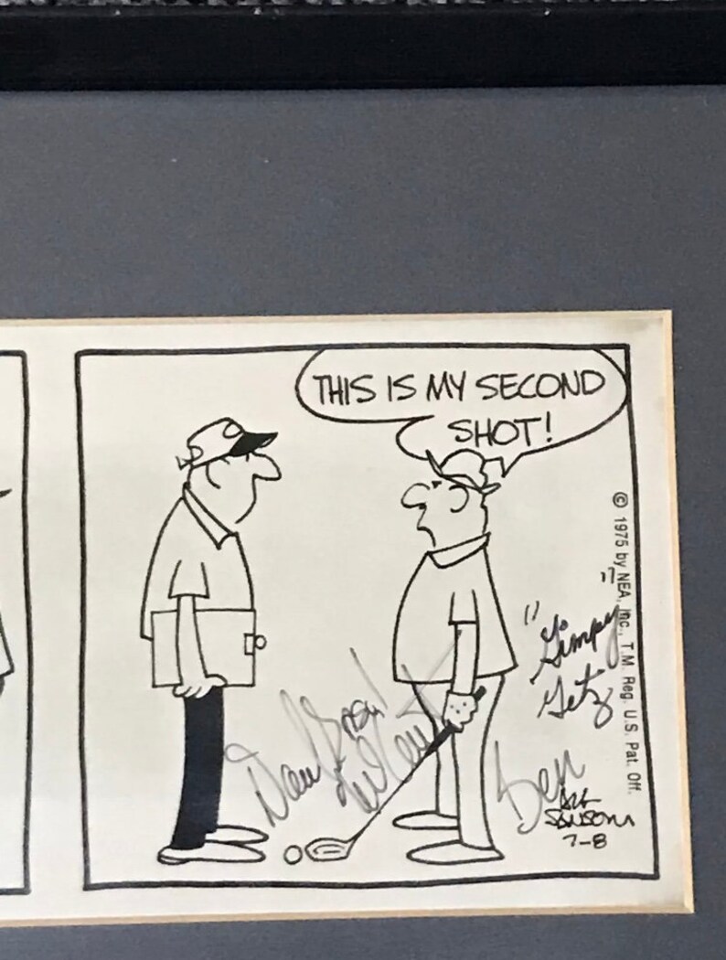 Vintage 1970s Golf Cartoon Comic Strip Gimpy Getz Signed - Etsy