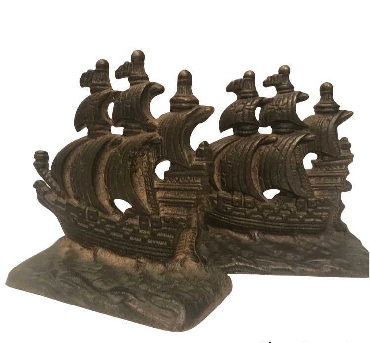 Nautical Ship Brass Bookends - Etsy