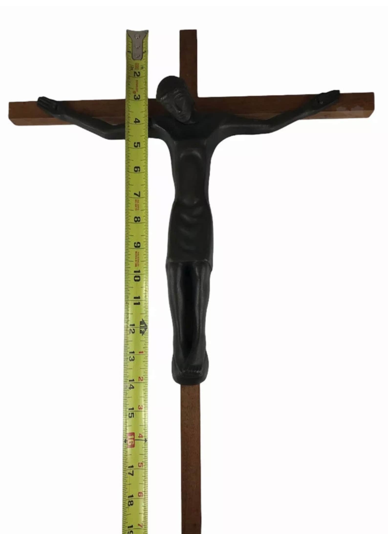 Vintage Art Deco Christ on Cross Figure Sculpture | Etsy