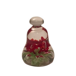 Vintage Blown Glass Art Glass Flower Bell Shaped Paperweight - Etsy