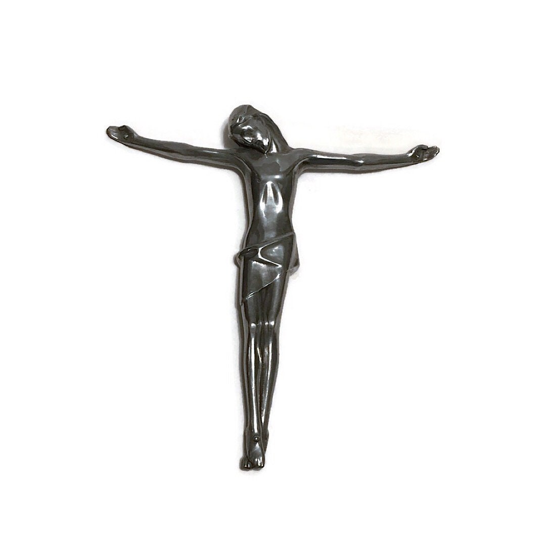 Vintage Metal Jesus Figure Sculpture - Etsy