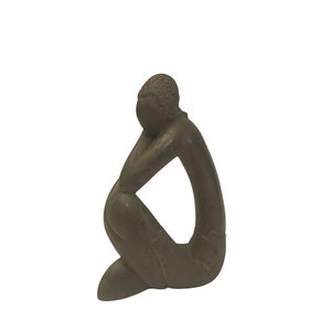 Stone Art Sculpture Carving of Figure in Sitting Position - Etsy