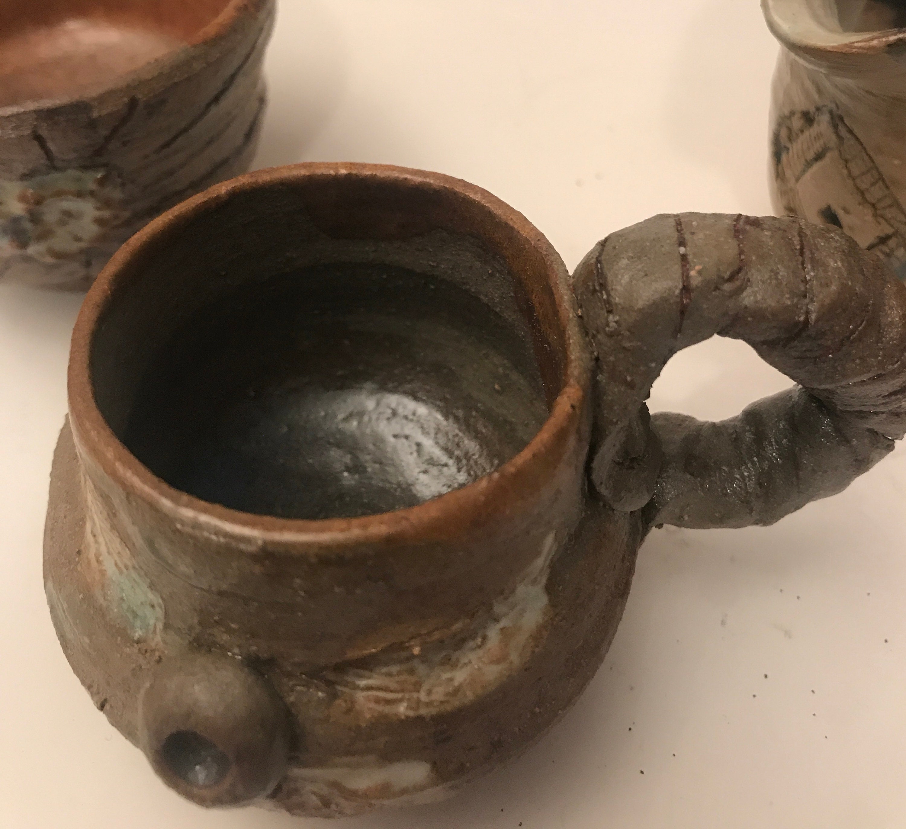 Vintage handmade signed 1970s pottery art pieces | Etsy