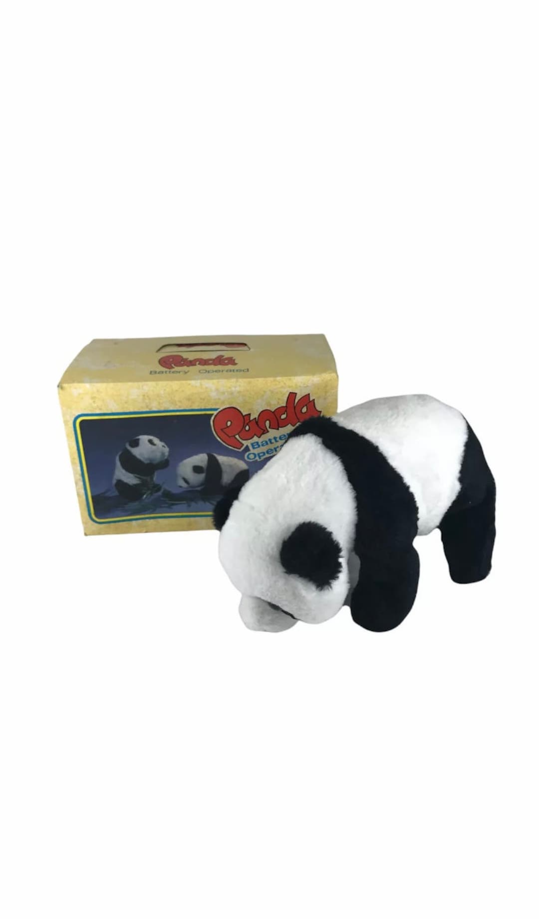 Vintage Battery Operated Toy Panda - Etsy