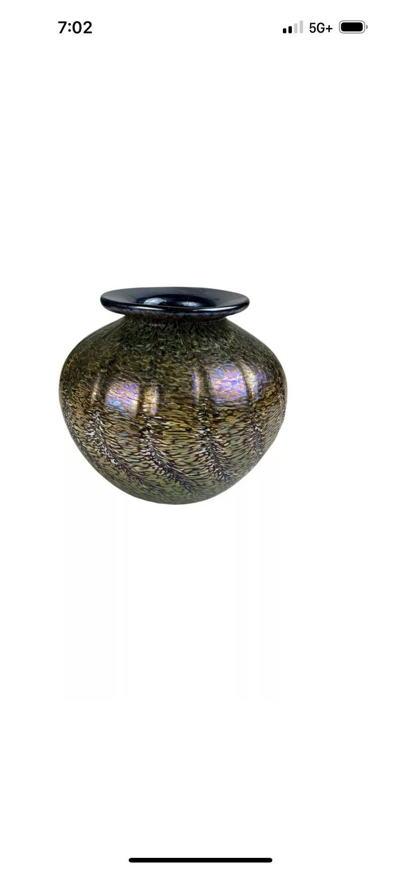 Vintage Stephen Fellerman Small Art Glass Vase Signed Numbered Dated ...