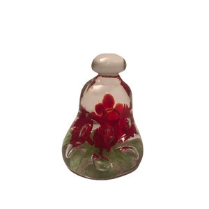 Vintage Blown Glass Art Glass Flower Bell Shaped Paperweight - Etsy