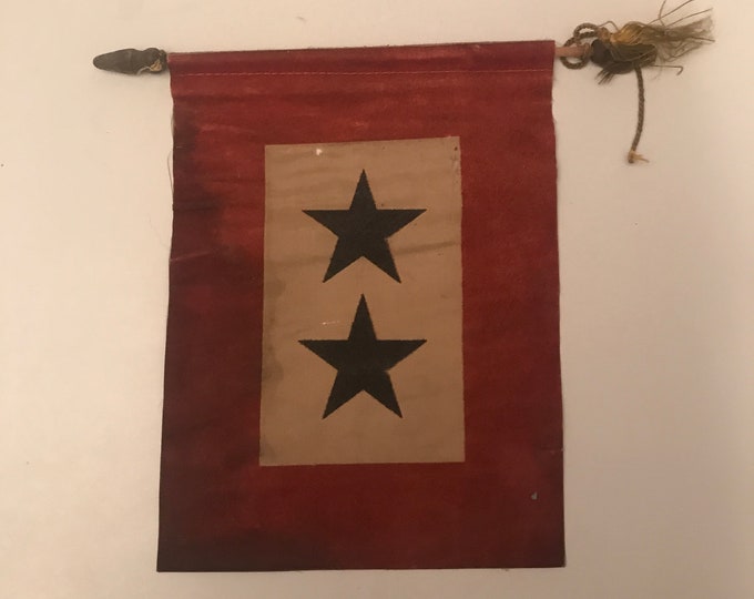 Ww2 Original Felt Two Star Serving Window Flag - Etsy