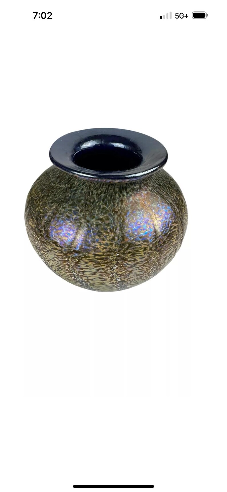 Vintage Stephen Fellerman Small Art Glass Vase Signed Numbered Dated ...