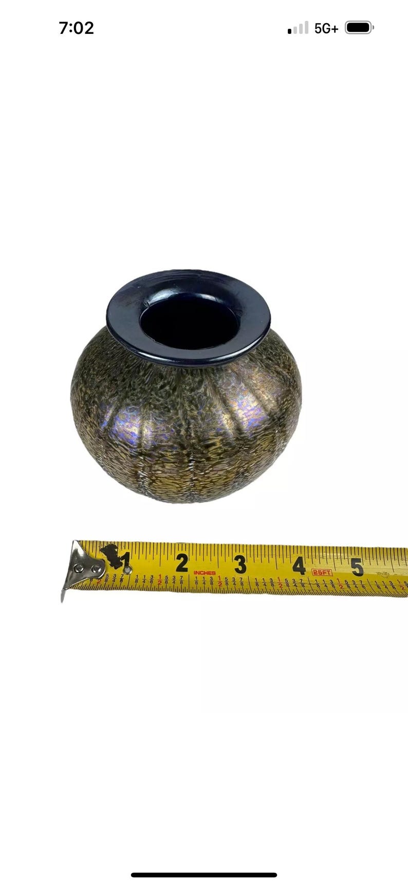 Vintage Stephen Fellerman Small Art Glass Vase Signed Numbered Dated ...