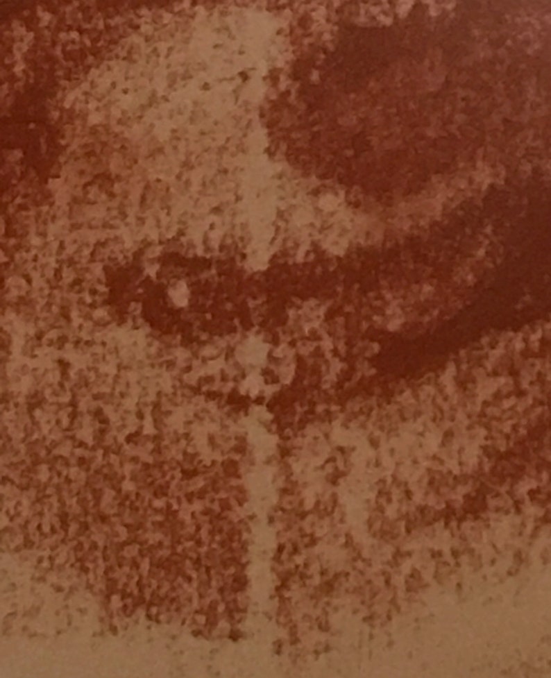 Conte Crayon/chalk Sketch of Bust Signed Lower Right - Etsy