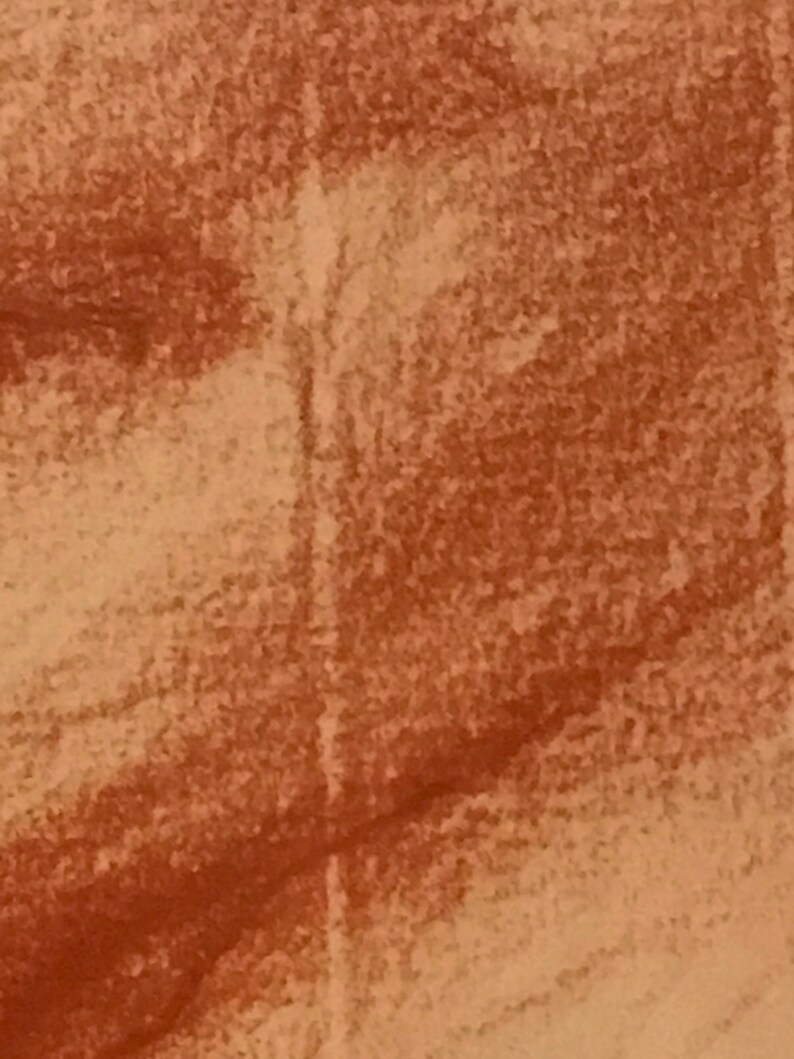 Conte Crayon/chalk Sketch of Bust Signed Lower Right - Etsy