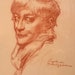 Conte Crayon/chalk Sketch of Bust Signed Lower Right - Etsy