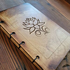 Custom Hand Crafted Wood Books Lotus Triple Moon Tree of - Etsy