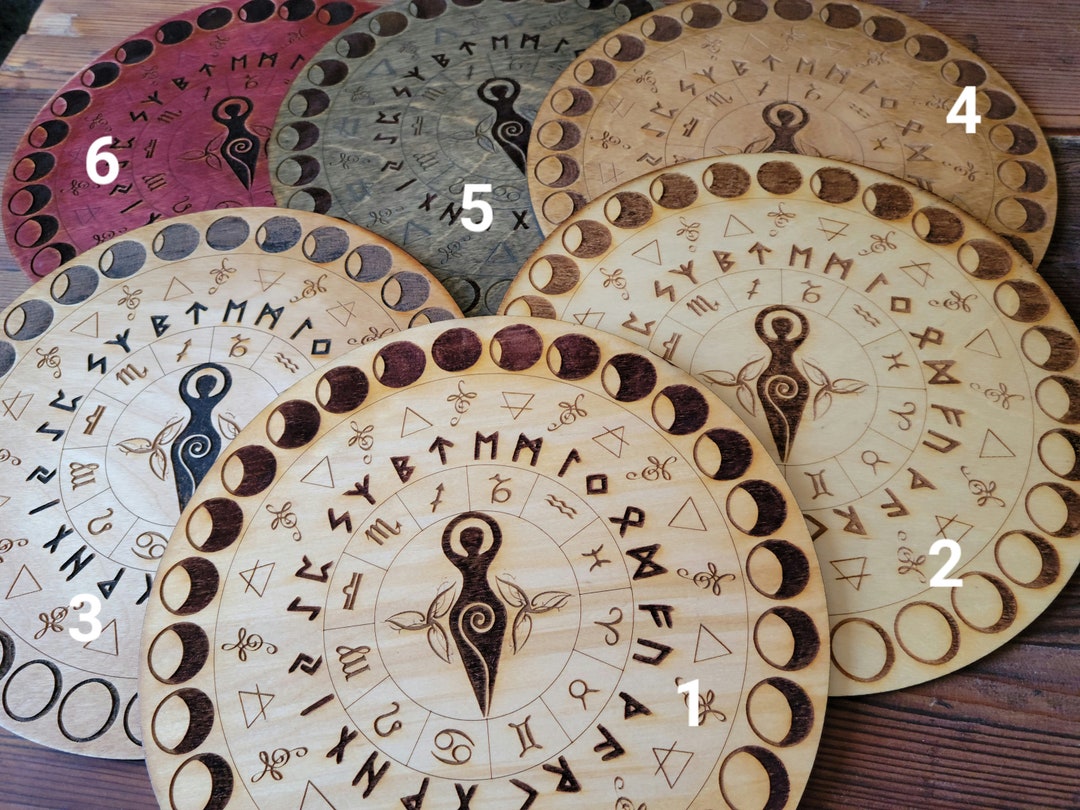 Spiral Goddess Moon Phases Wheel, Pagan, Wiccan, Zodiac - Etsy