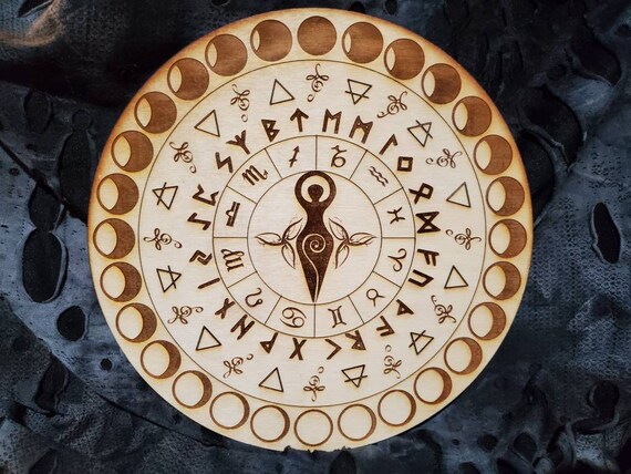Spiral Goddess Moon Phases Wheel Pagan Wiccan Zodiac | Etsy
