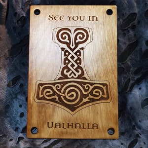 Valhalla Viking Wall Art, Norse Medieval Engraved Wood - Etsy