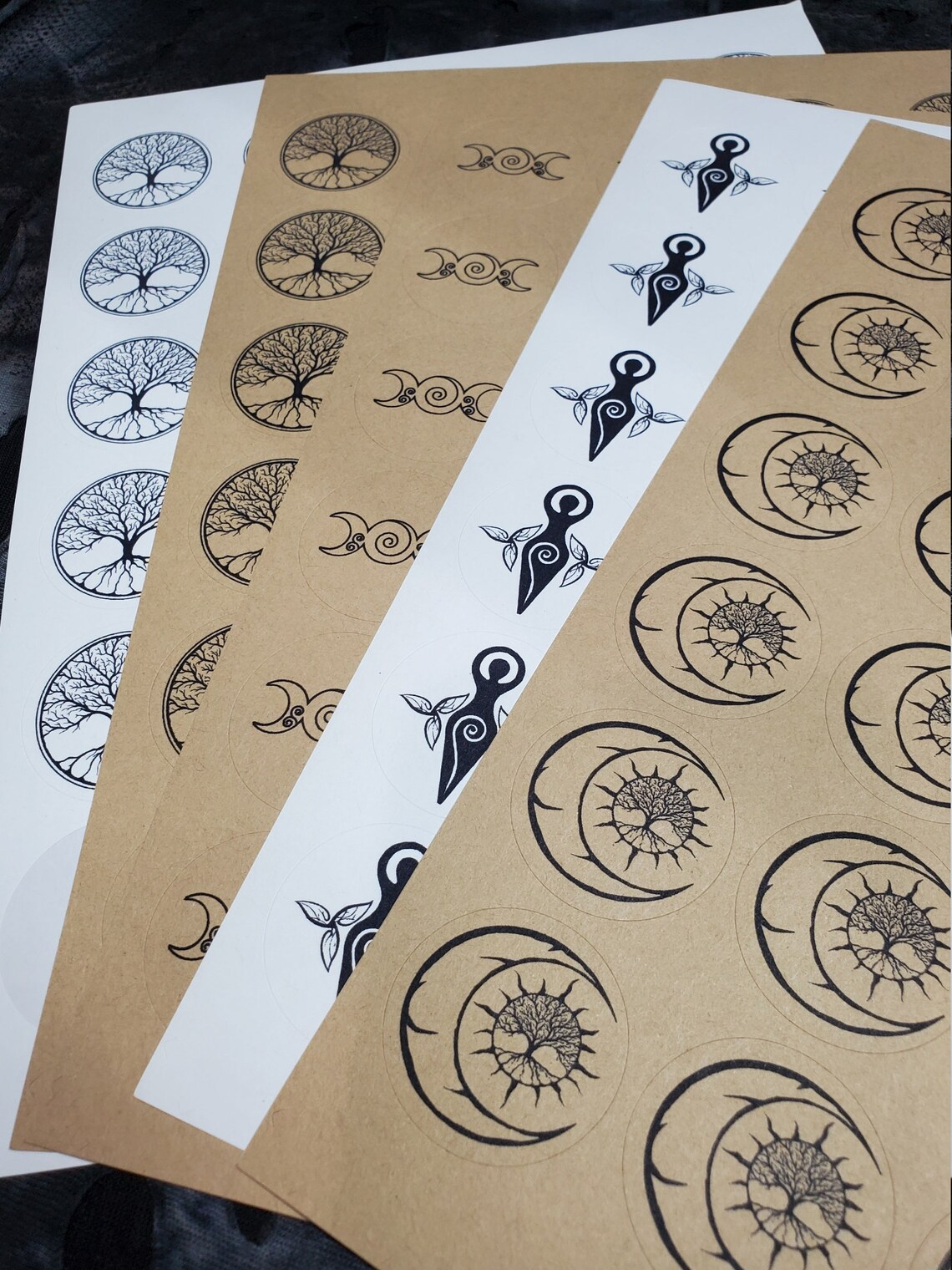 Stickers, Envelope Seals, Tree of Life Drawings, 1.5 Inch Round - Etsy