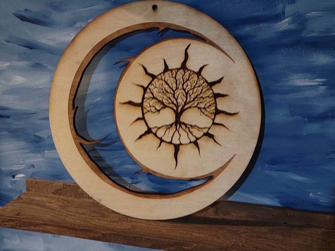 Moon Sun Tree Art - Etsy