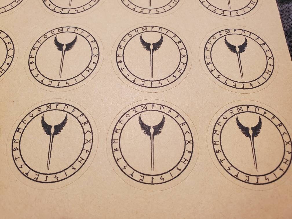 Stickers Envelope Seals Norse Viking 1.5 Inch Round Odin - Etsy