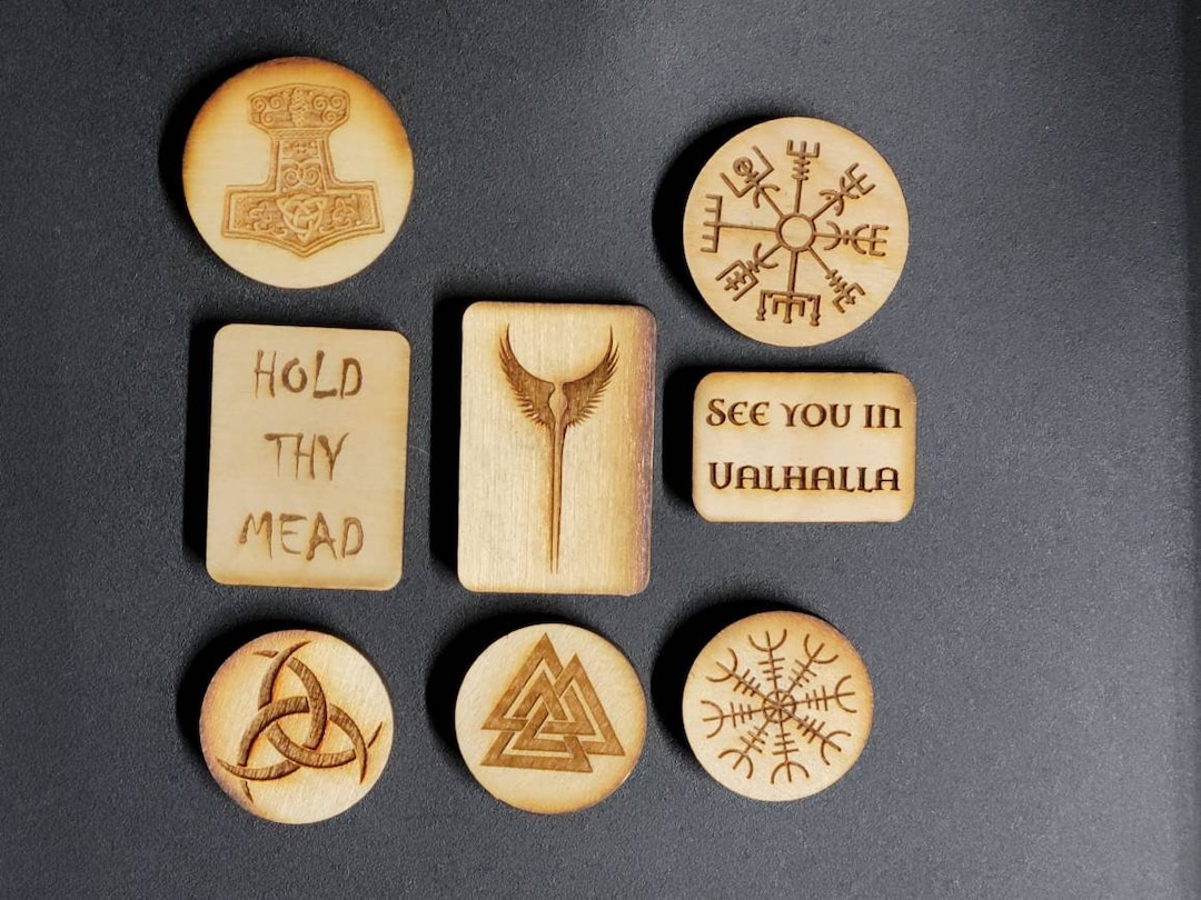 Viking Magnets Engraved, Norse, Odin, Valkyrie, Thor - Etsy