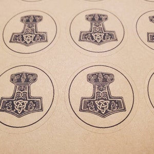 Stickers, Envelope Seals, Norse, Viking, 1.5 Inch Round, Odin, Thor ...