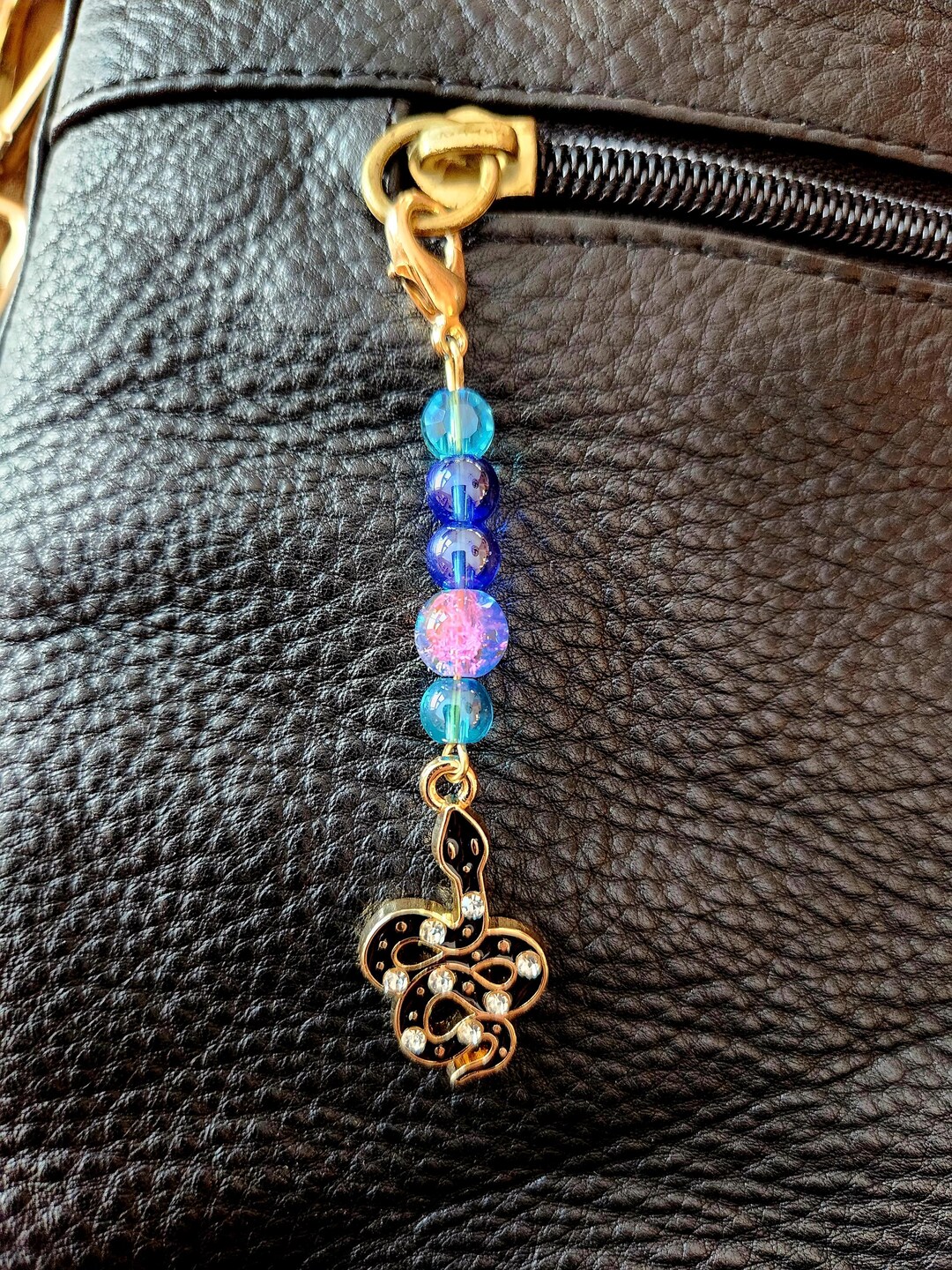Beaded Zipper Pull, Clip on Charm for Purses, Wallets, Key Chains or ...