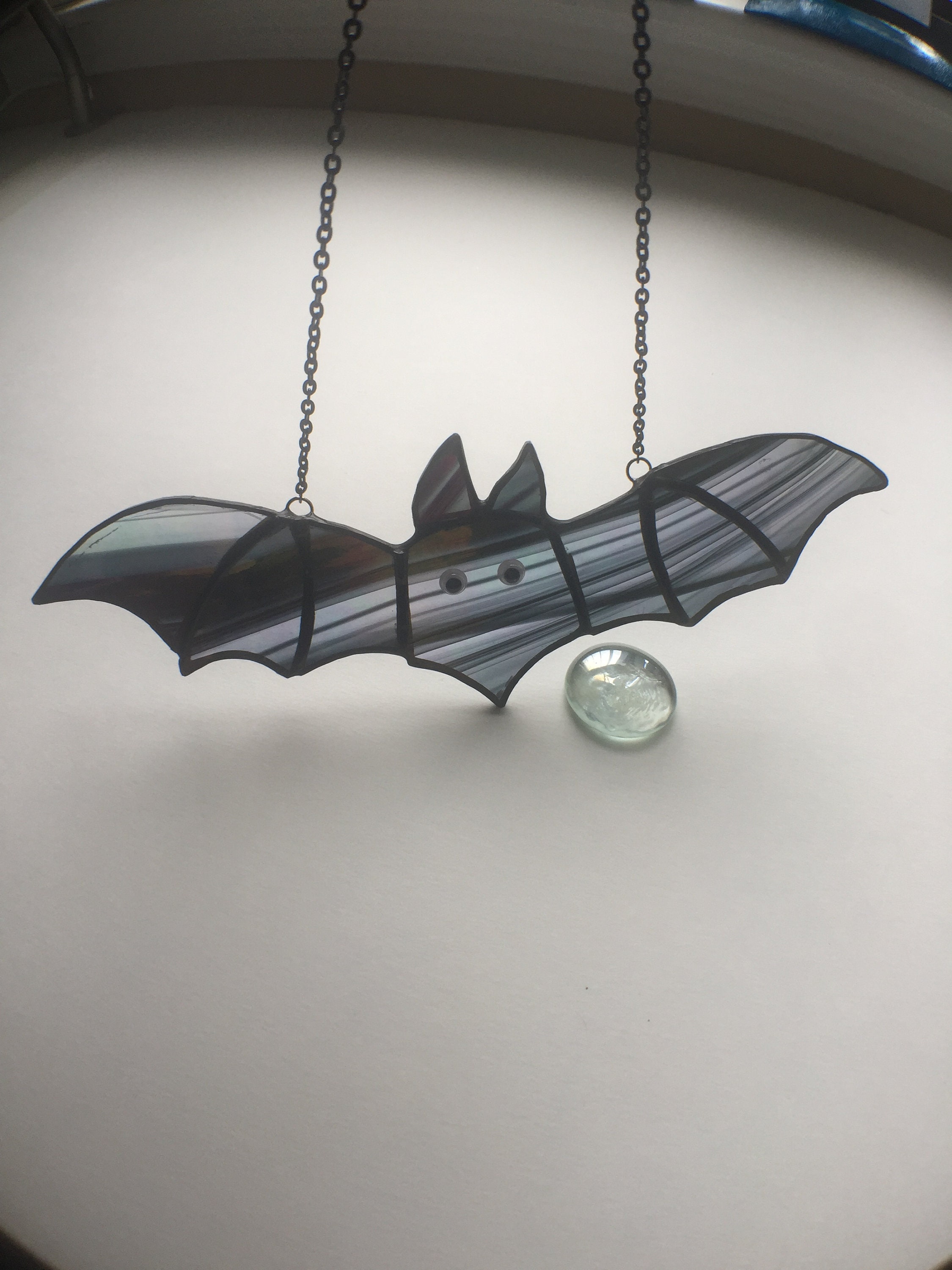 Stained Glass Bat Decor Wall Decorations Vampire Bats Glass | Etsy