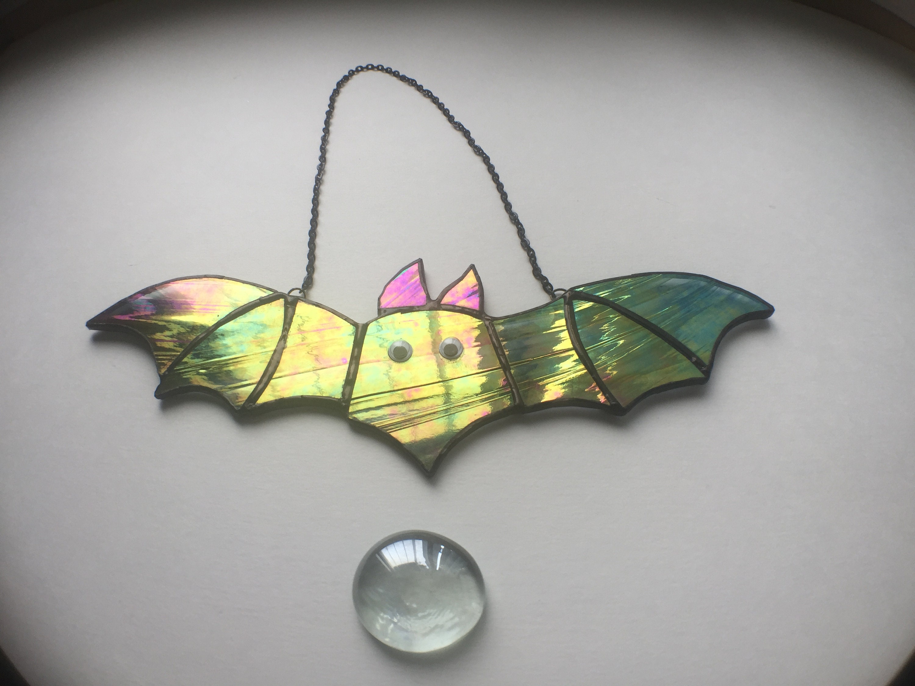 Stained Glass Bat Decor Wall Decorations Vampire Bats Glass | Etsy