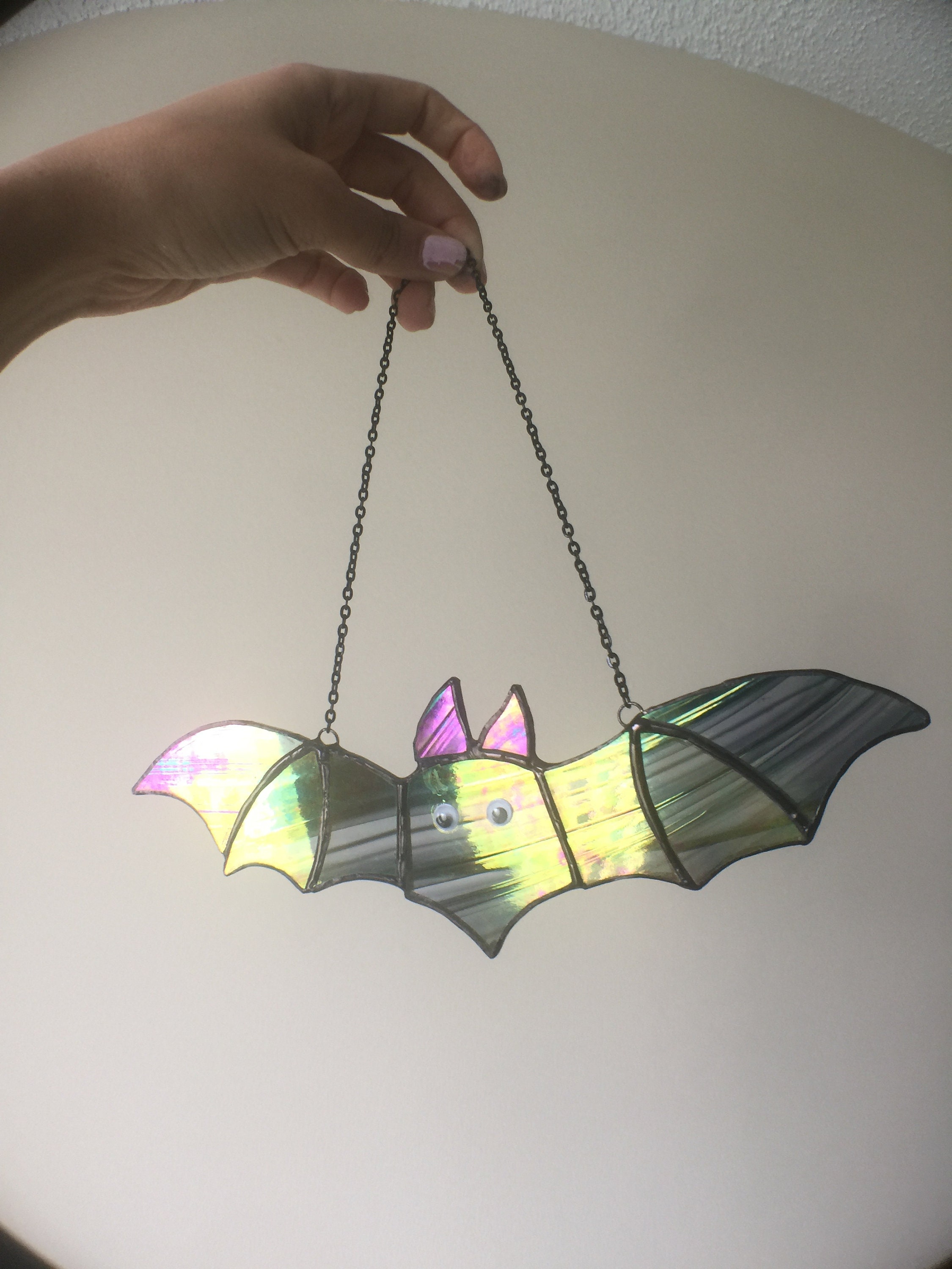 Stained Glass Bat Decor Wall Decorations Vampire Bats Glass | Etsy