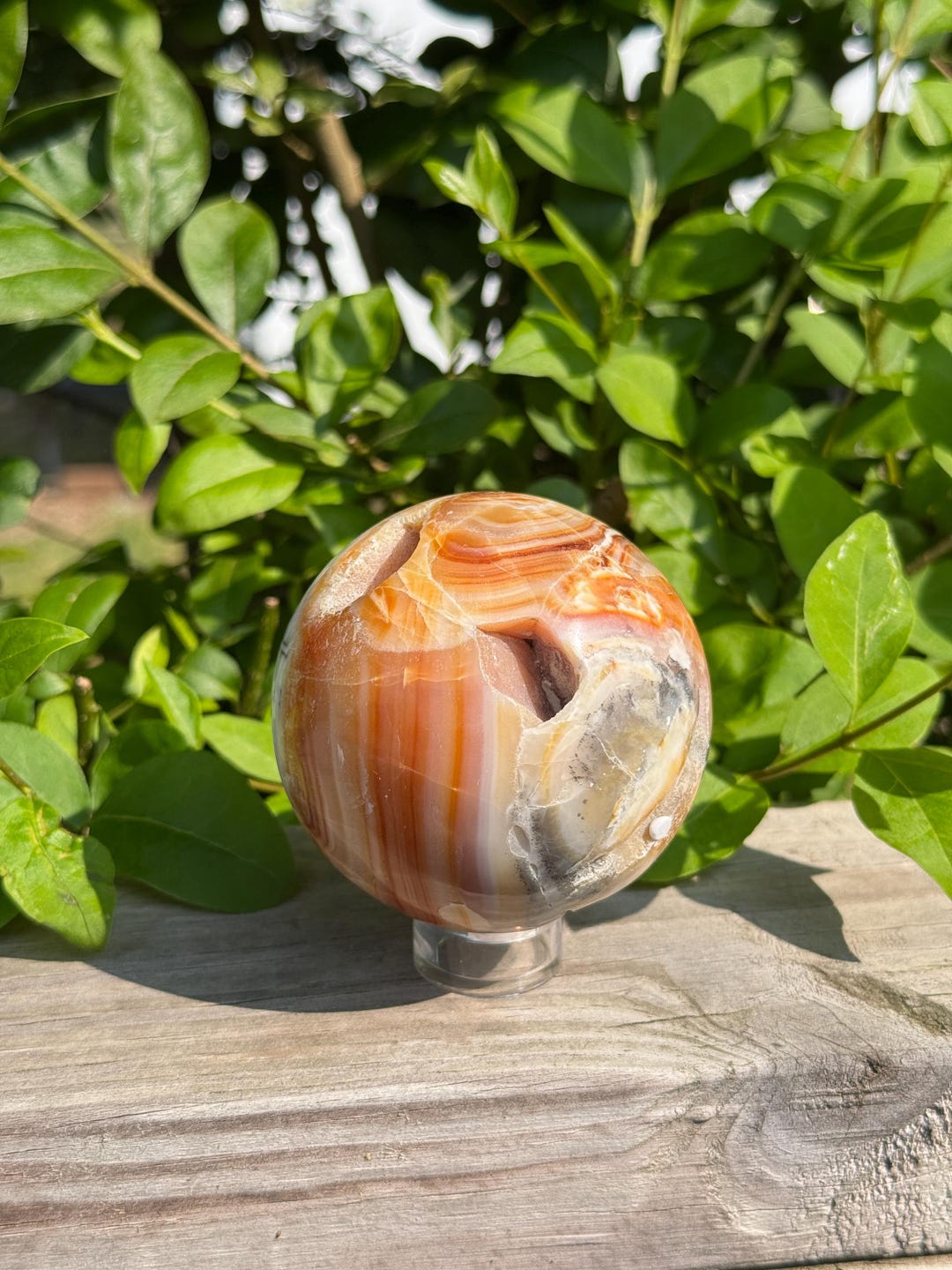 Banded Calcite Sphere With Stand - Etsy