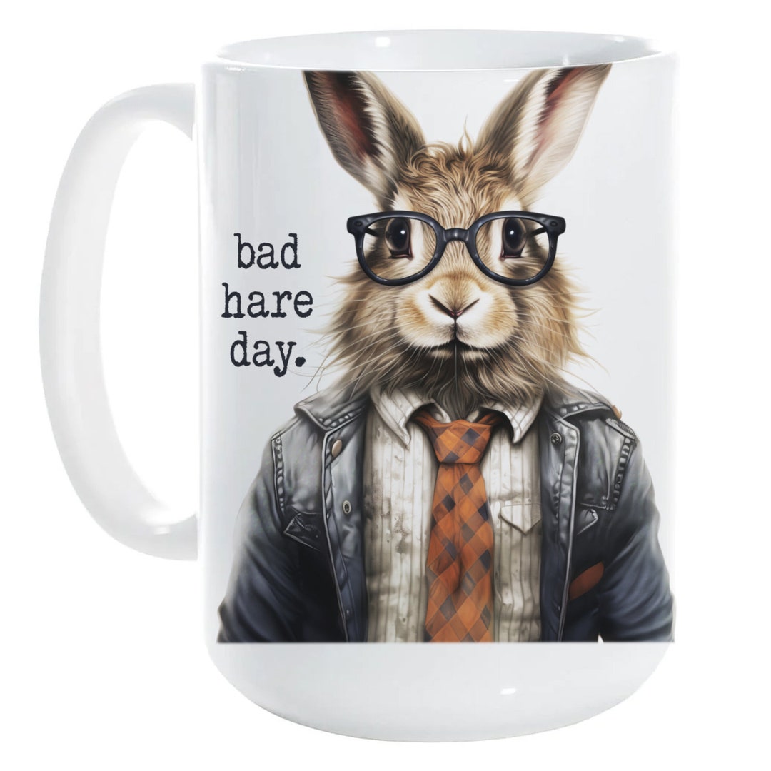 SHOW ANIMALS: Bad Hare Day / Funny Animals / Mug - Etsy
