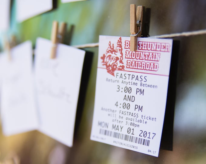 Custom Fastpasses, Digital Download, Fastpass Printable, Disneyland ...