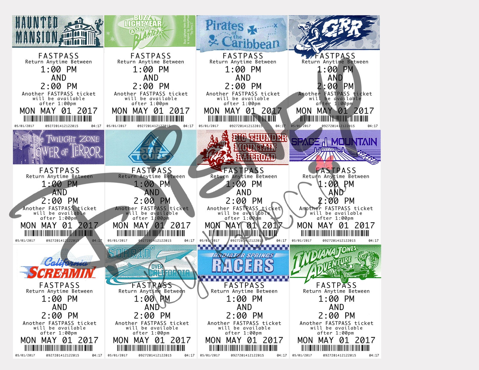 Custom Disneyland Fastpass, Wedding Escort Cards (digital Download) - Etsy