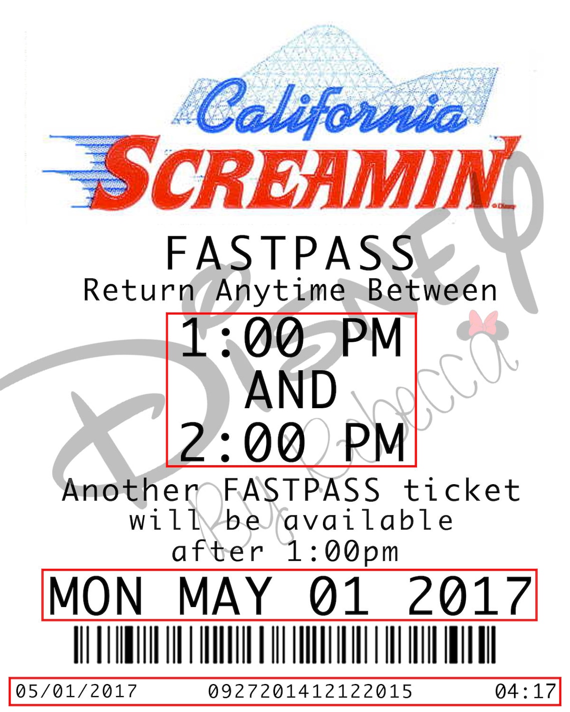 Custom Fastpasses Digital Download Fastpass Printable - Etsy