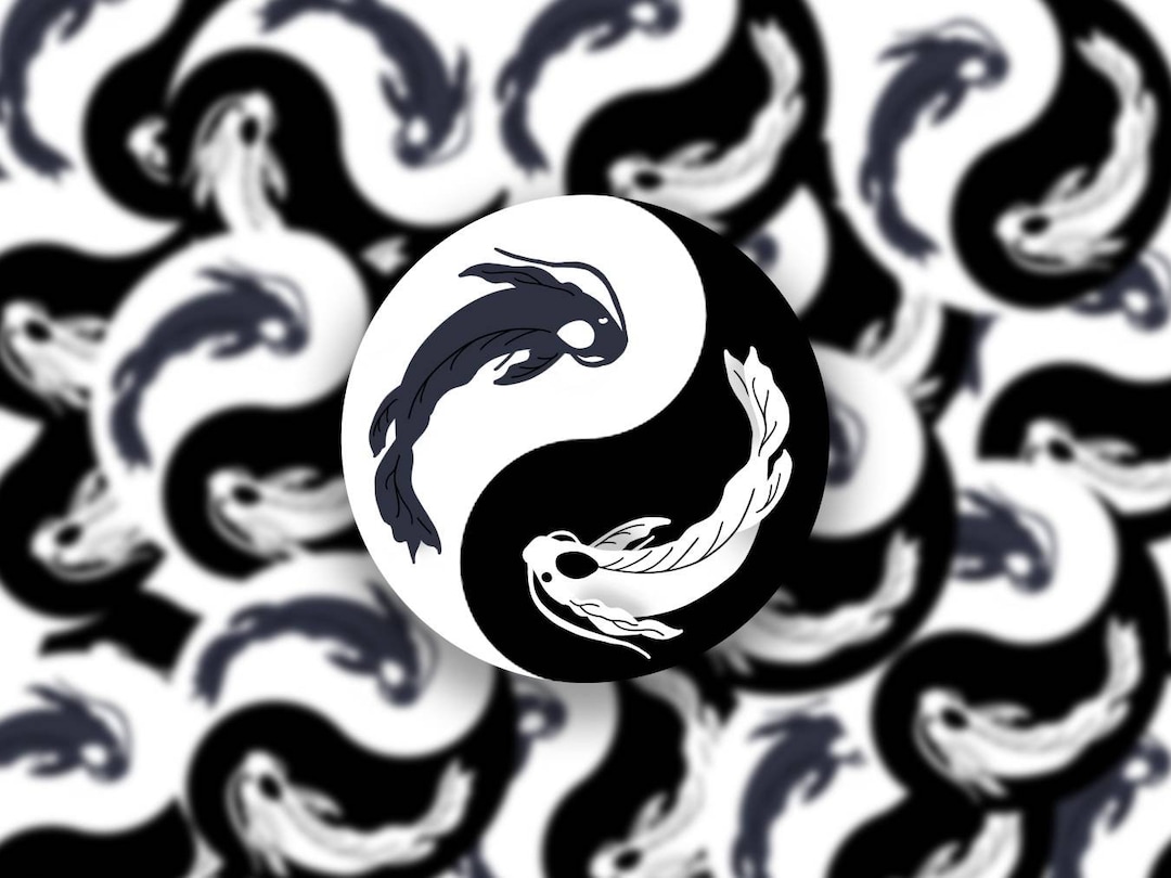 Tui & La Sticker - Avatar Yin Yang Koi Fish Sticker - Etsy UK
