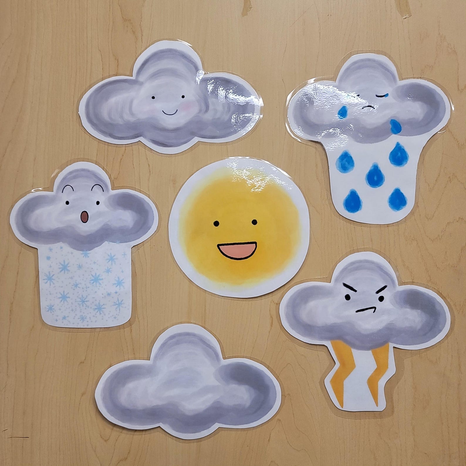 Weather and Feelings Watercolor Style Printable Resource Visuals ...