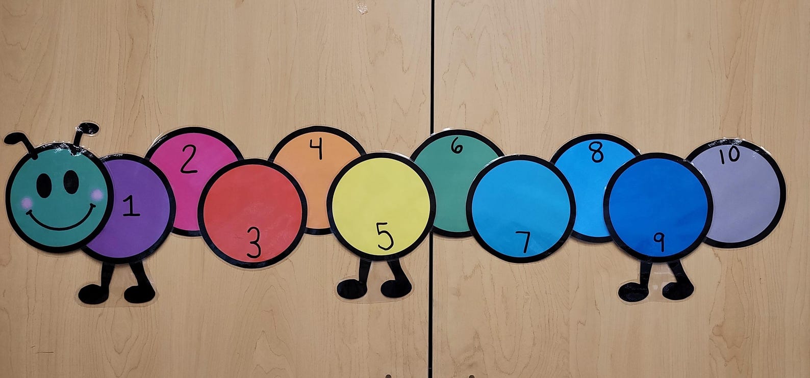 Happy Colorful Caterpillar Classroom Toddler Preschool Printable Decor ...