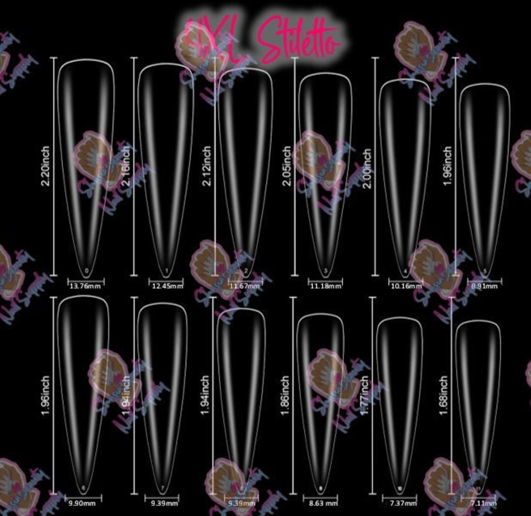 4XL DIY Stiletto Press on Nails Pop'em Press on Nails/ Soft Gel Nails ...