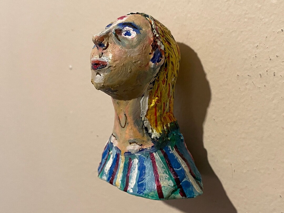 Small One of a Kind Portrait Sculpture | Original Handmade Contemporary ...