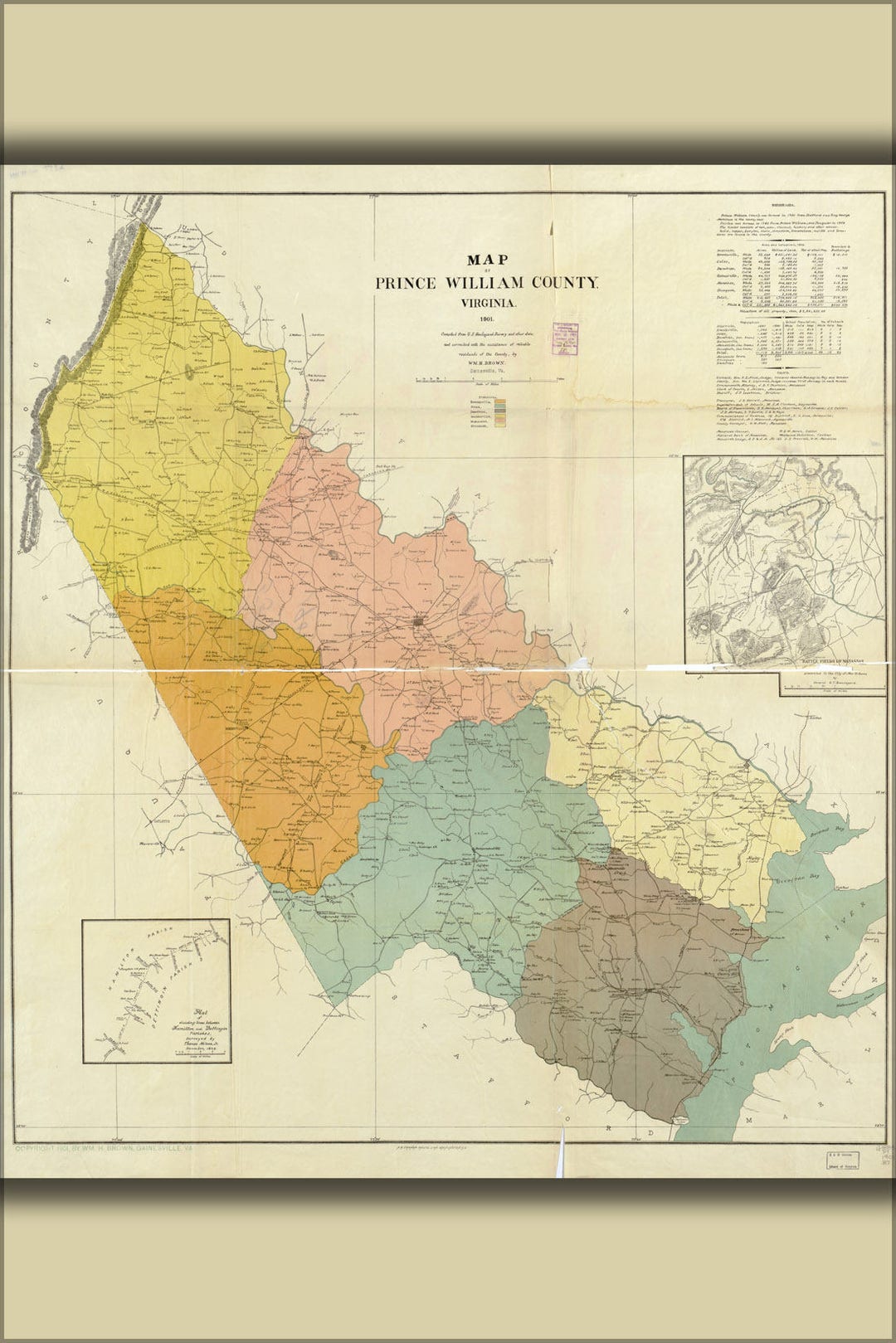 Poster, Many Sizes Available; Map of Prince William County, Virginia ...