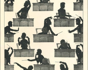Poster, Many Sizes Available; Gustav Mahler, Silhouette by Otto Bohler ...