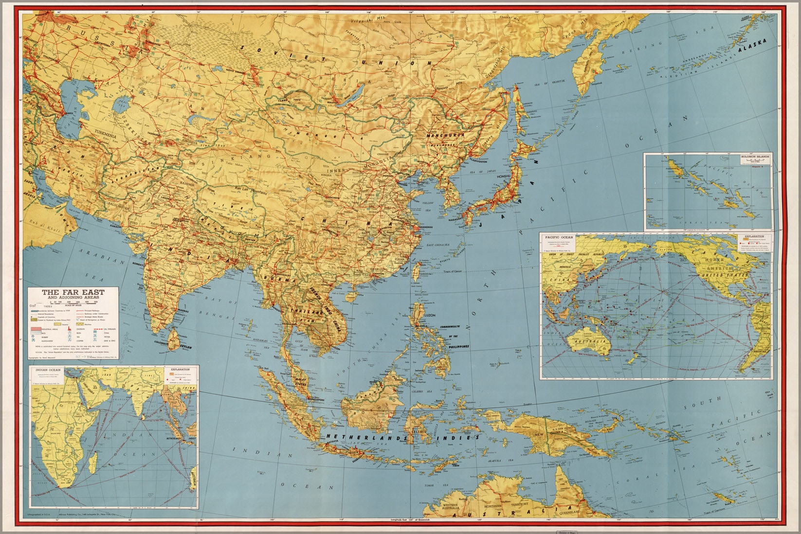 Poster, Many Sizes Available; Wwii Map of Southeast Asia Japan China ...