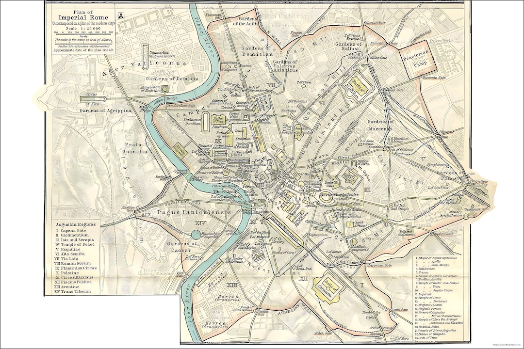 Poster, Many Sizes Available; Ancient Rome Map - Etsy