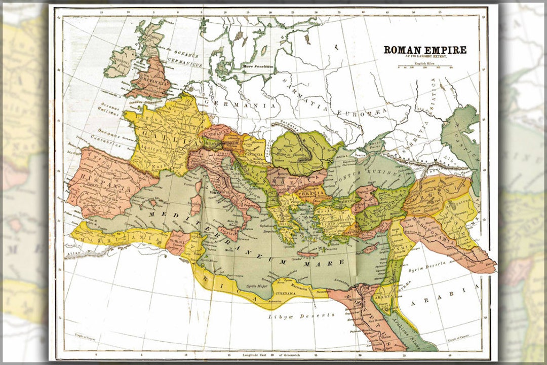 Poster, Many Sizes Available; Map of the Roman Empire at Its Largest ...