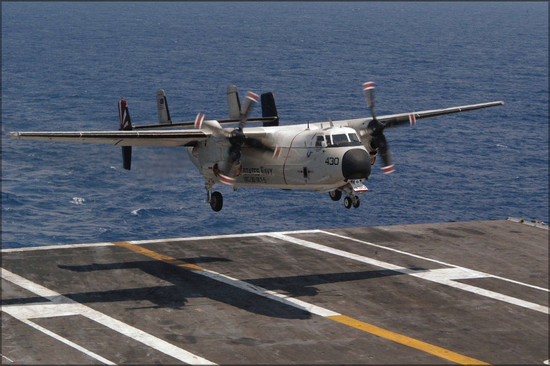 Poster, Many Sizes Available; Grumman C-2A Greyhound, Uss Kitty Hawk ...