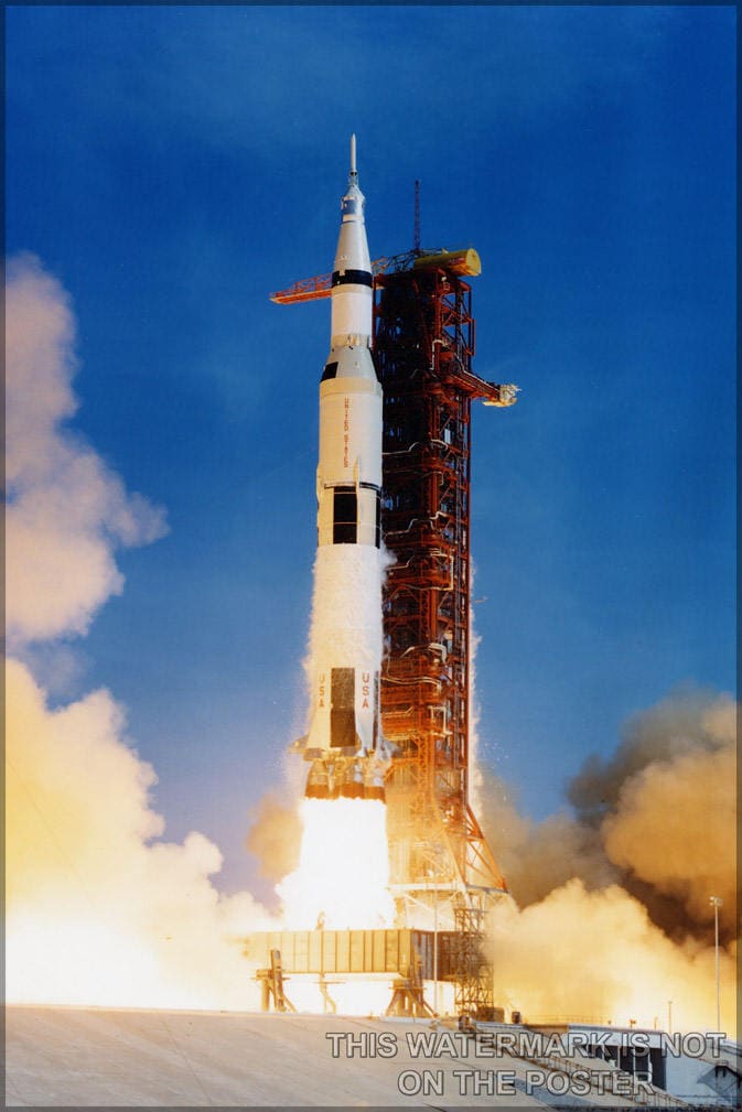 Poster, Many Sizes Available Saturn V Rocket Launches Apollo 11 in 1969 ...